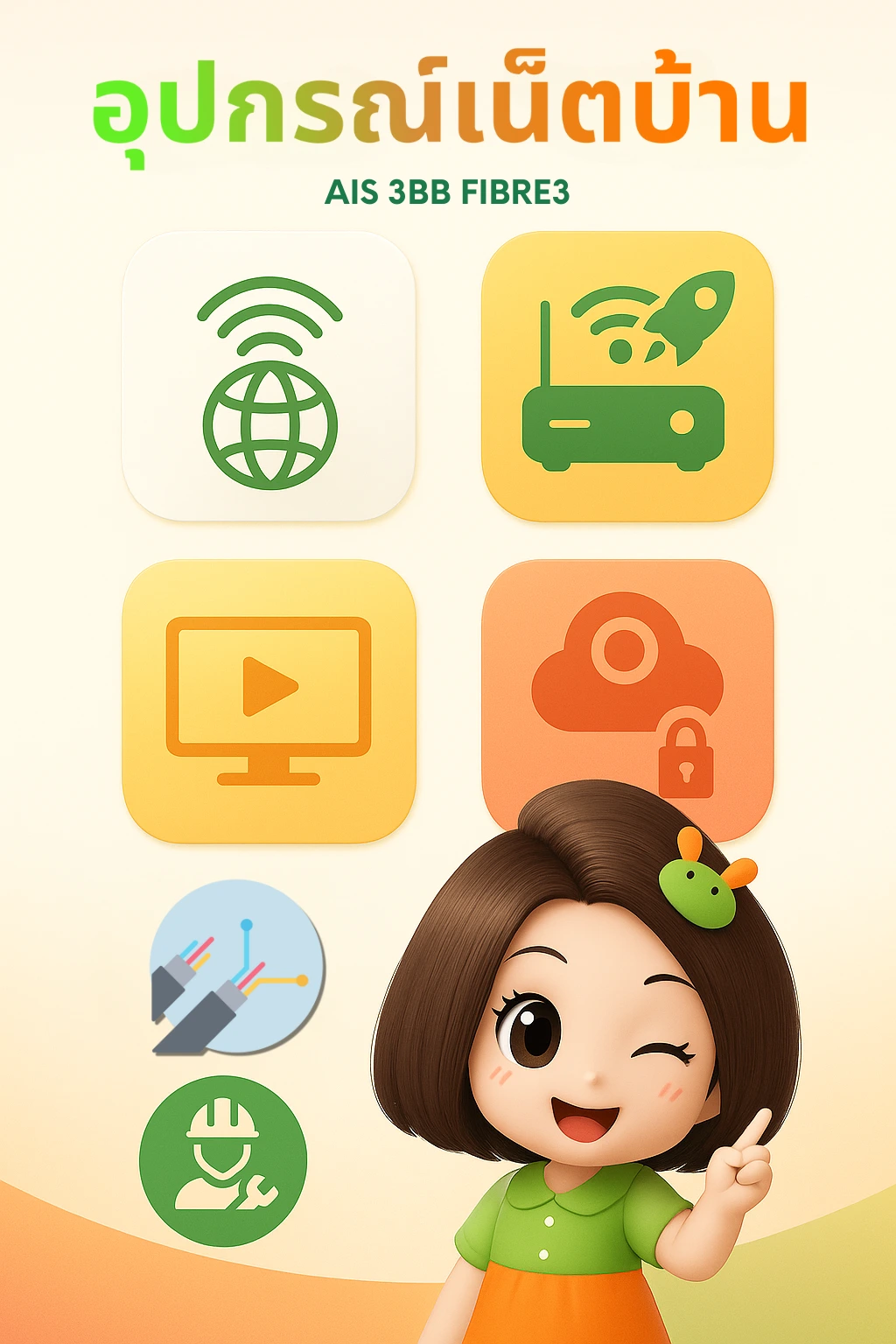 สมัครเน็ตบ้าน 3BB | พร้อมอุปกรณ์ 3BB AIS FIBRE3 | สมัครที่ @3bbth